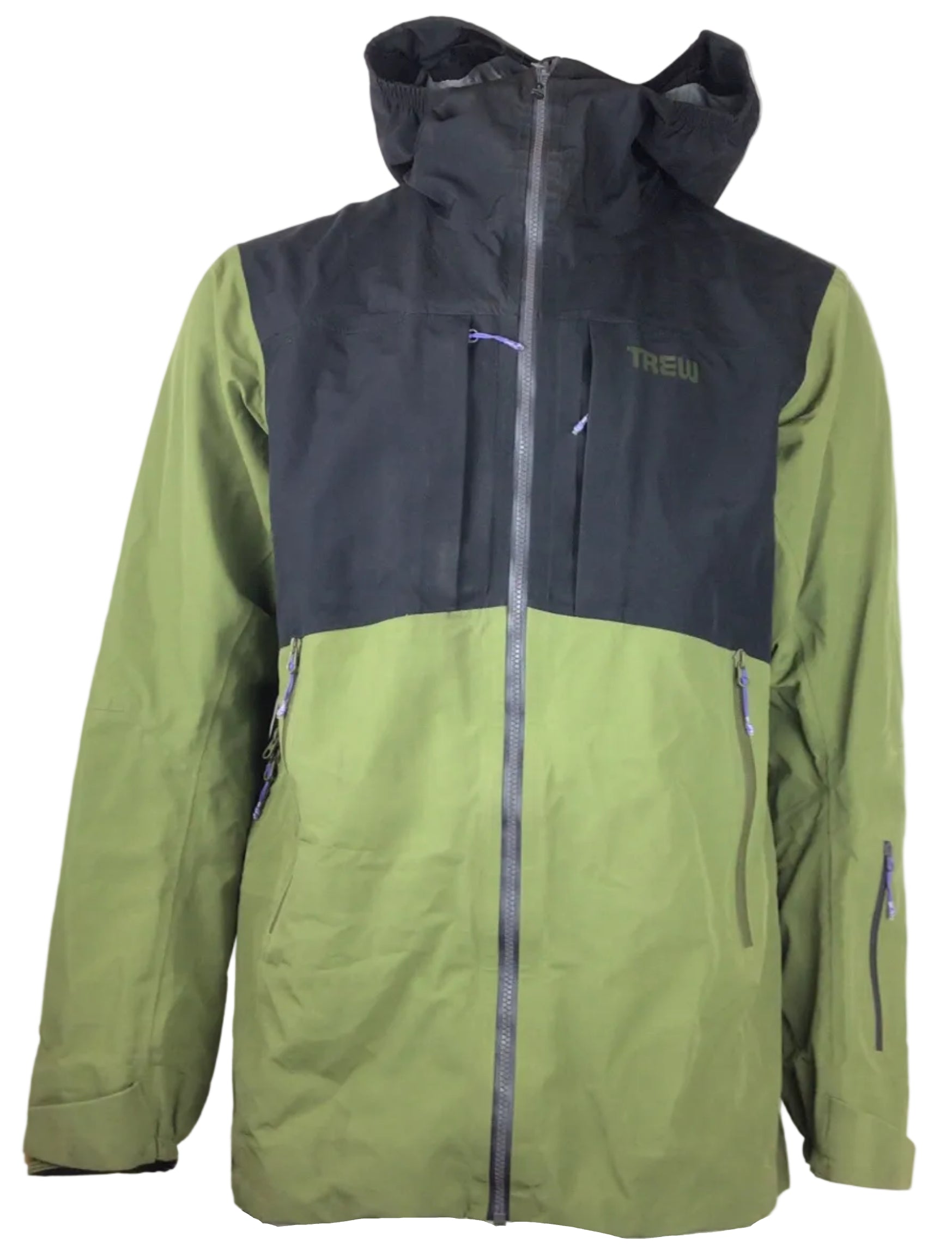 Trew - Waterproof Hooded Ski Shell - Men's - LG - Green/Black – Outdoor ...